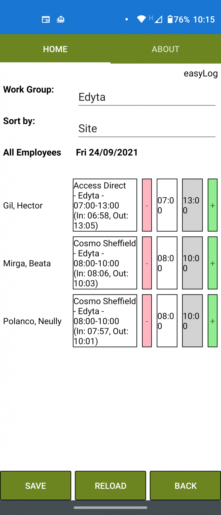 Staff rota phone and tablet app for managers and supervisors – easyLog ...